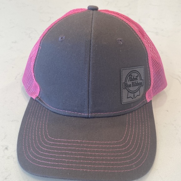 Pbr | Accessories | Pabst Blue Ribbon Baseball Hatpink And Gray With ...